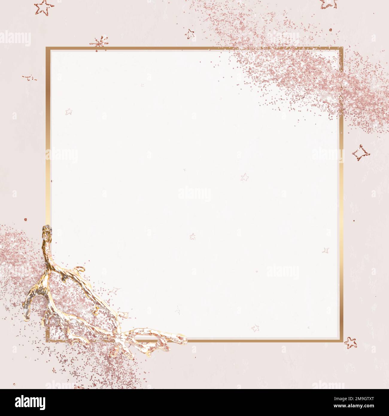 Glitter frame vector sparkly pink background Stock Vector Image & Art ...