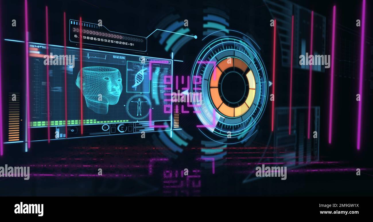 Image of qr code over digital interface Stock Photo - Alamy
