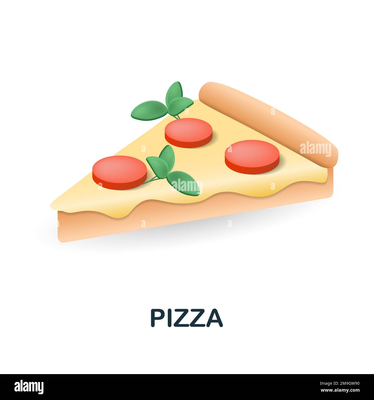 Pizza icon. 3d illustration from fast food collection. Creative Pizza ...
