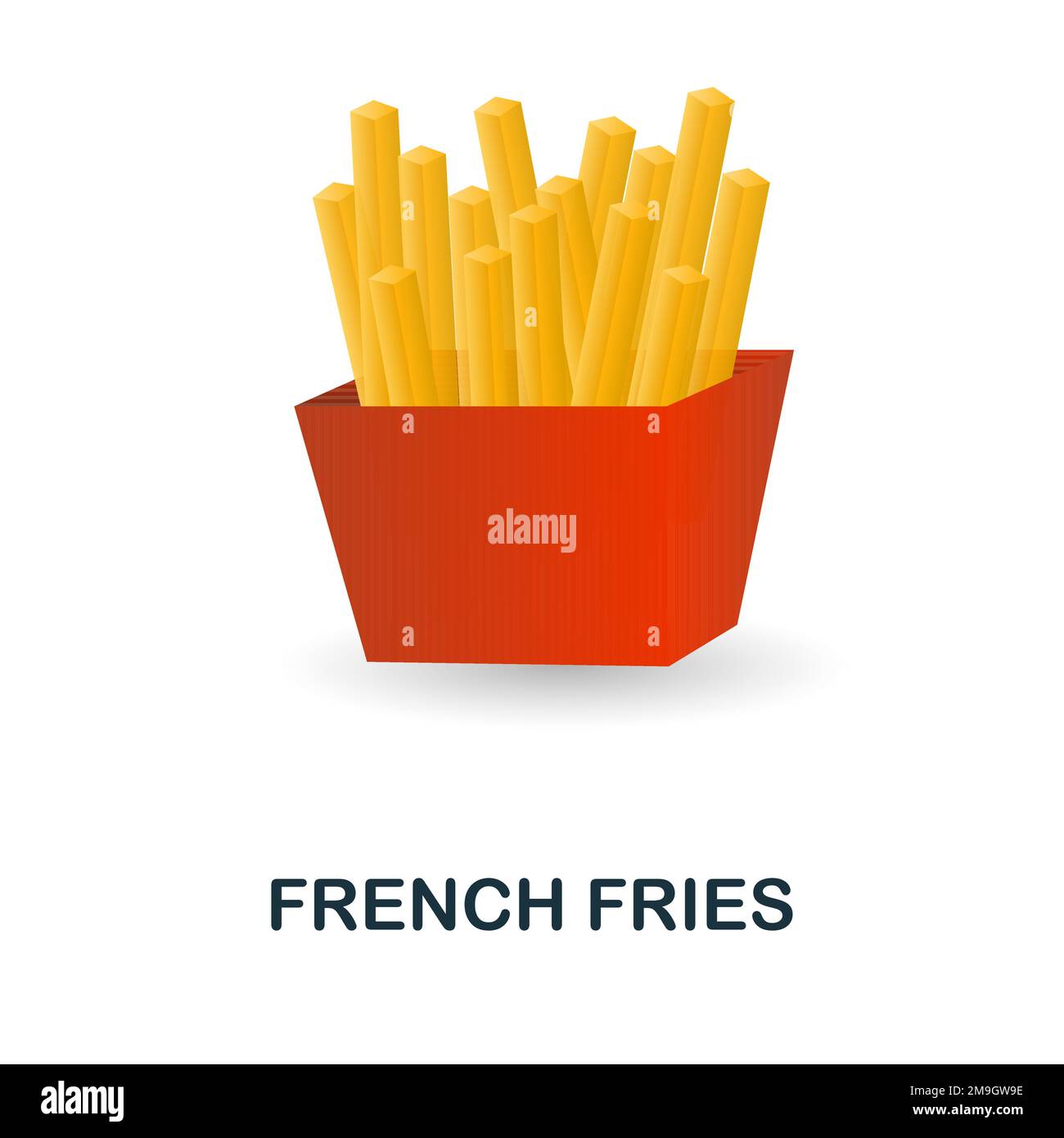 French Fries icon. 3d illustration from fast food collection. Creative ...