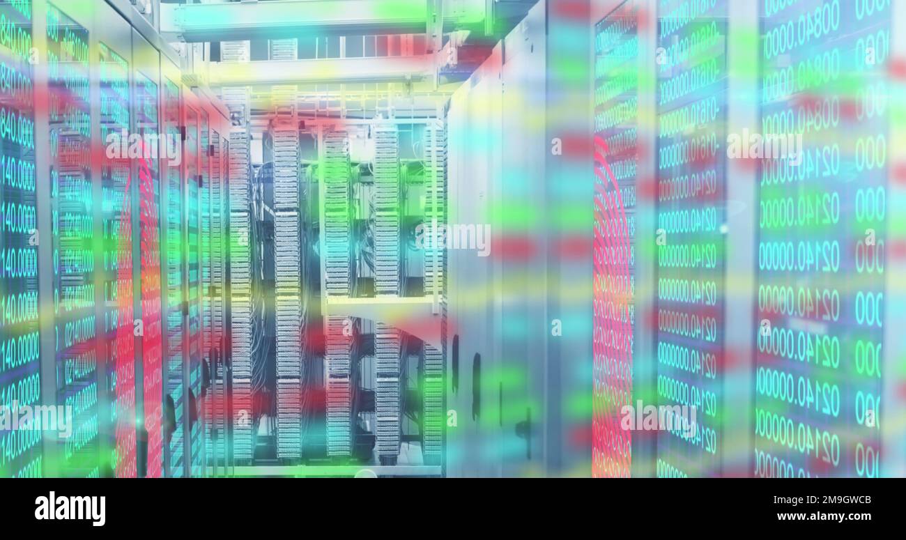 Financial and stock market data processing against computer server room ...