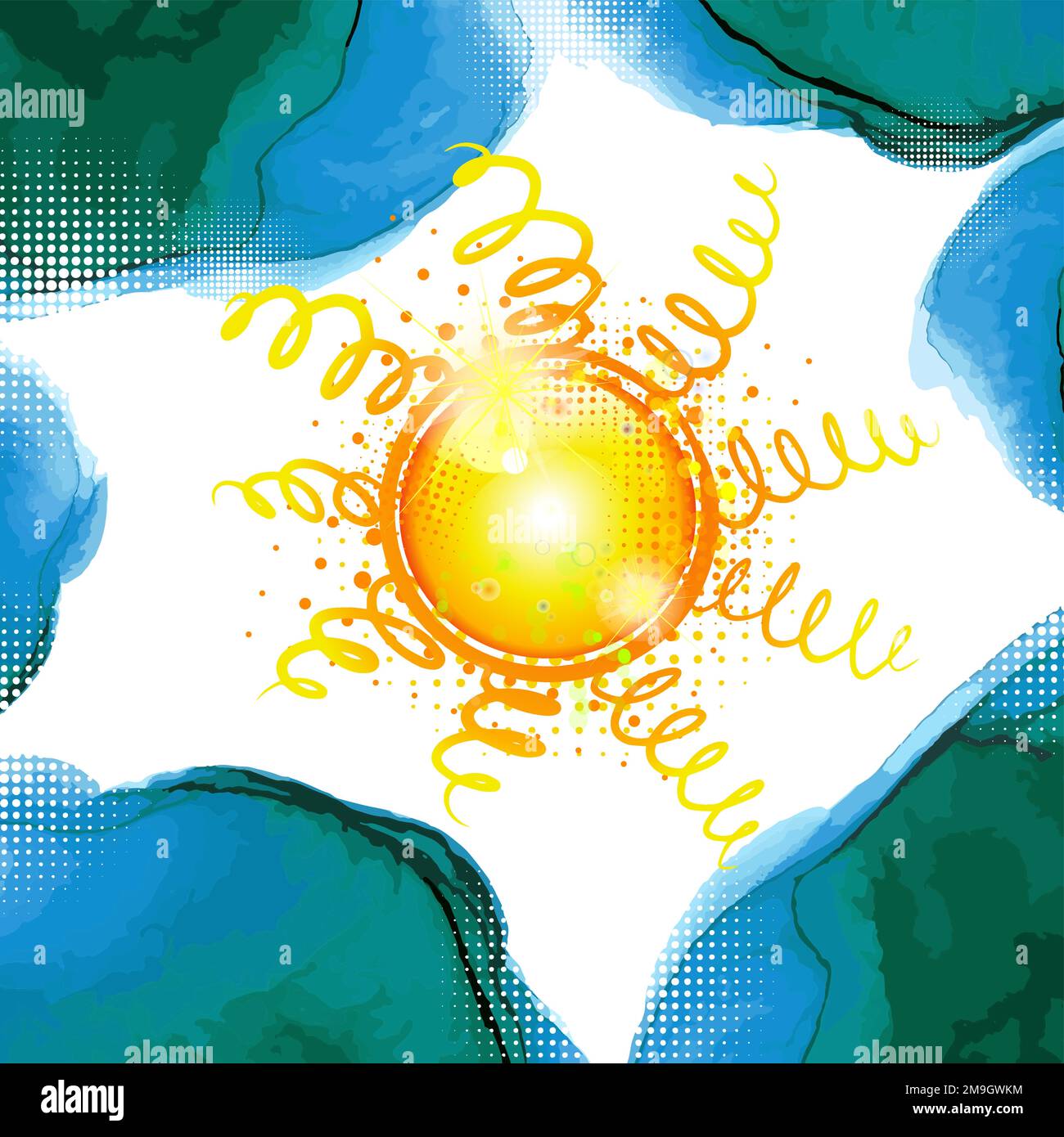 Summer card hello white Stock Vector Images - Alamy