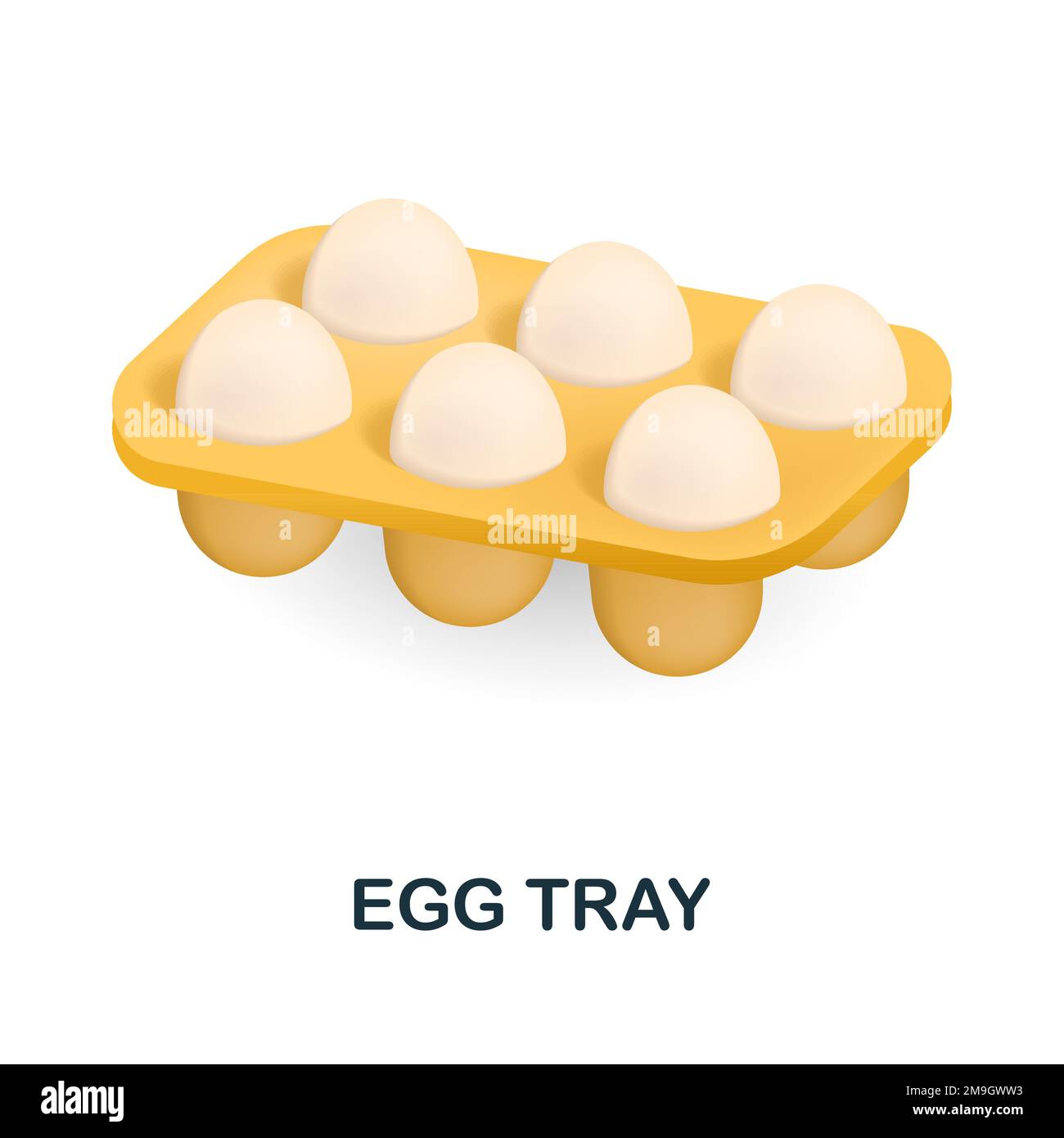 Egg Tray icon. 3d illustration from food market collection. Creative ...