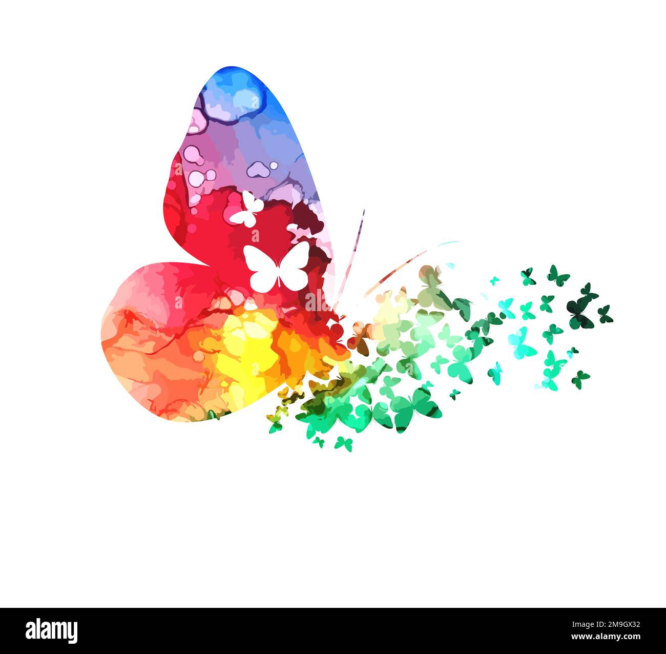 Illustration color butterfly mixed hi-res stock photography and images ...