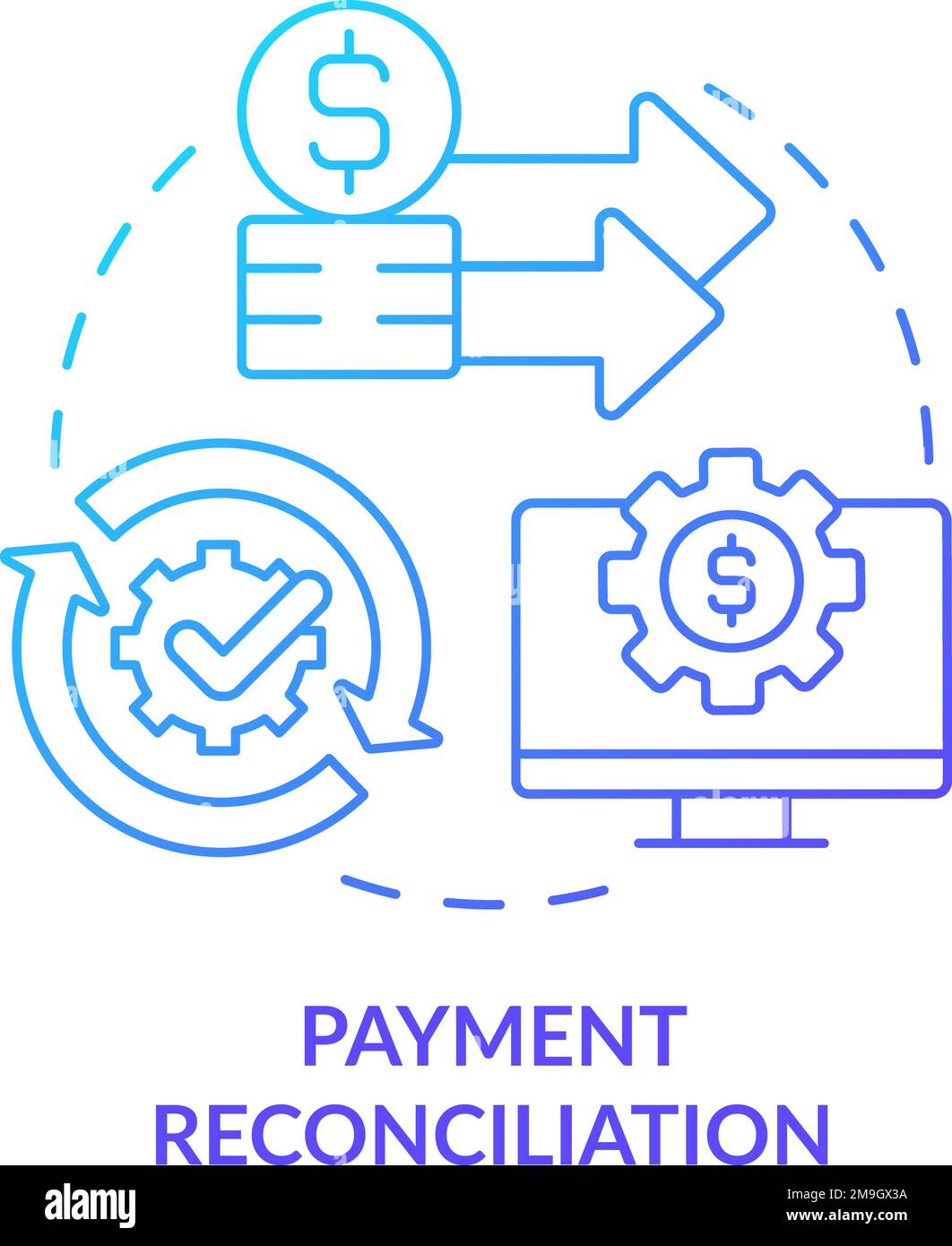 Payment reconciliation blue gradient concept icon Stock Vector Image ... Payment reconciliation blue gradient concept icon Stock Vector Image ...