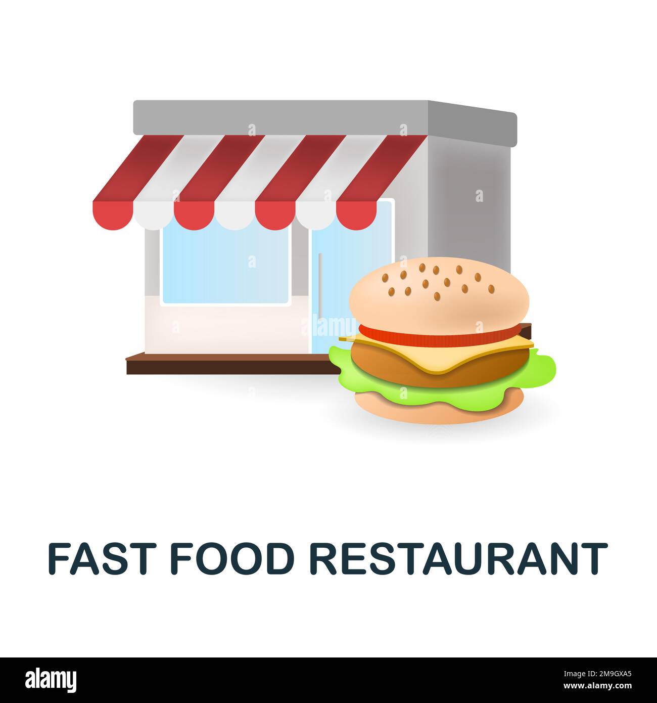 Fast Food Restaurant icon. 3d illustration from fast food collection ...