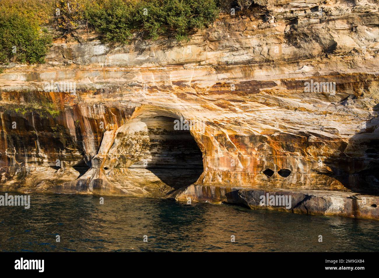 64745-00203 Pictured Rocks National Lakeshore in fall from Lake ...