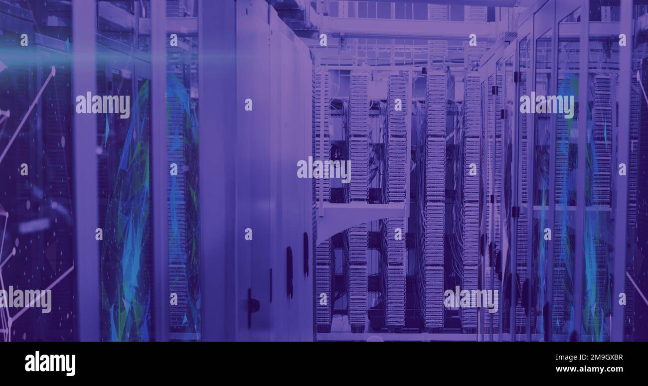 Composition of computer servers and data processing Stock Photo - Alamy