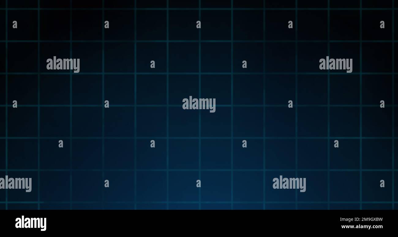 Composition of blue grid over dark background Stock Photo - Alamy