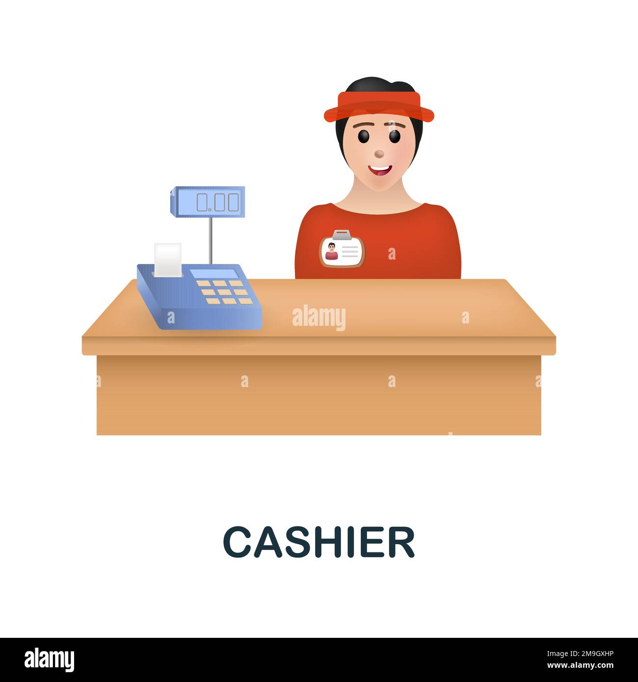 Cashier icon. 3d illustration from fast food collection. Creative ...