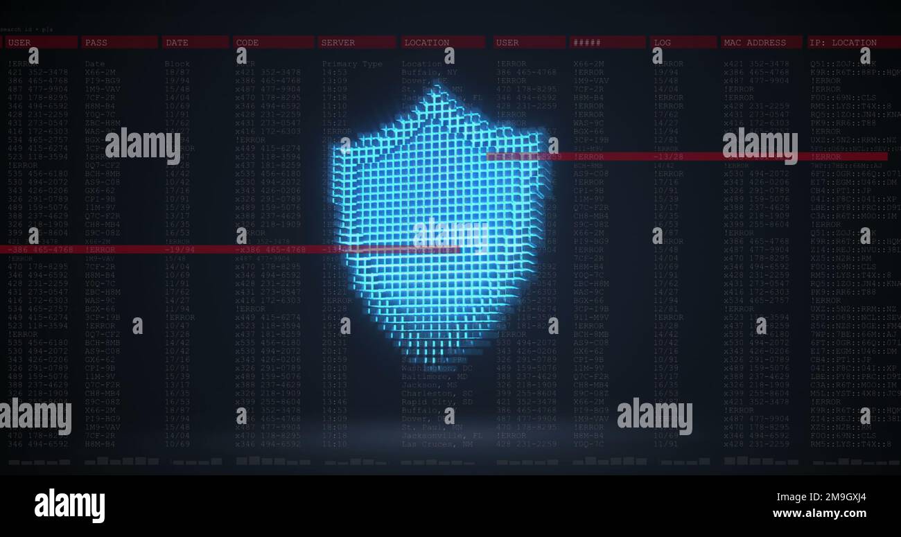 Animation data processing security shield hi-res stock photography and ...