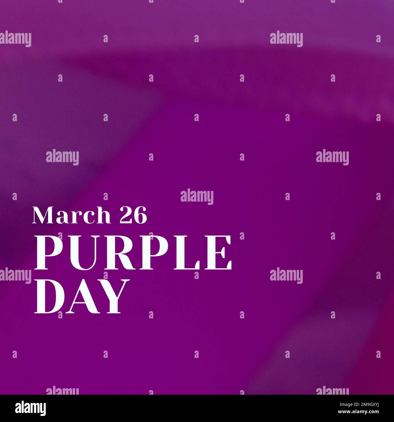Illustration of 26 march with purple day text isolated on violet ...