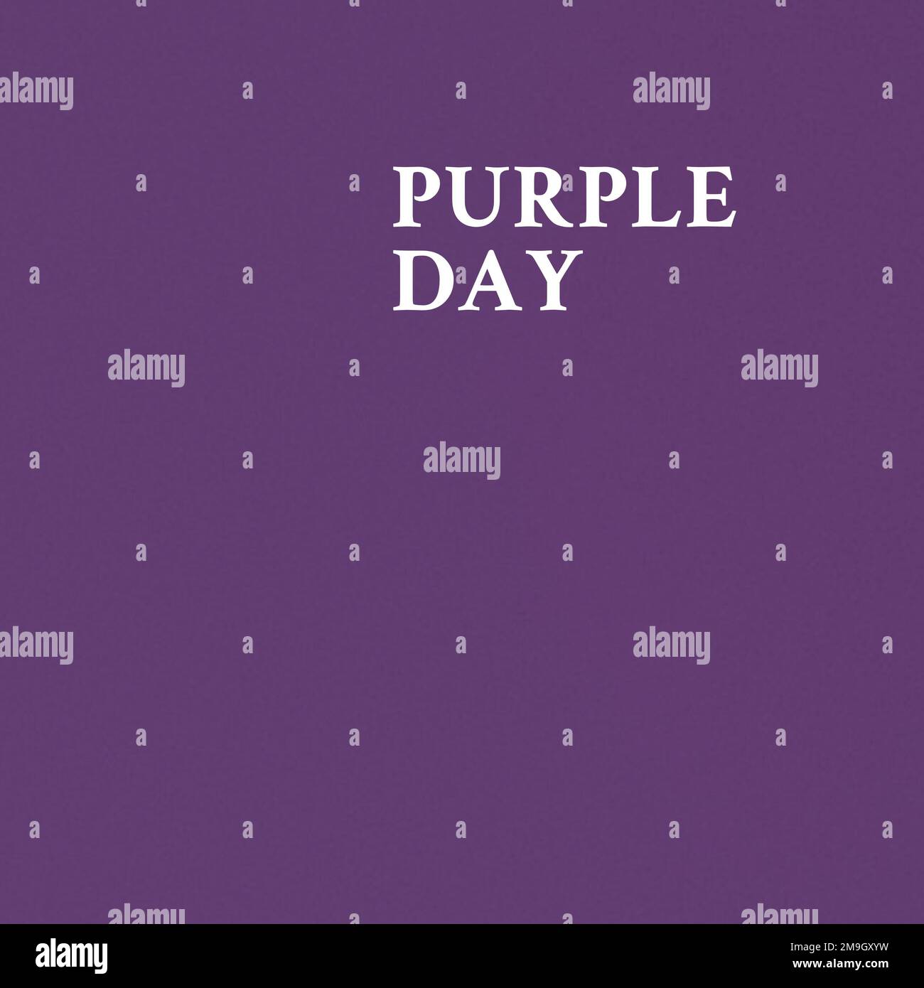 Composition of purple day text on purple background with copy space ...