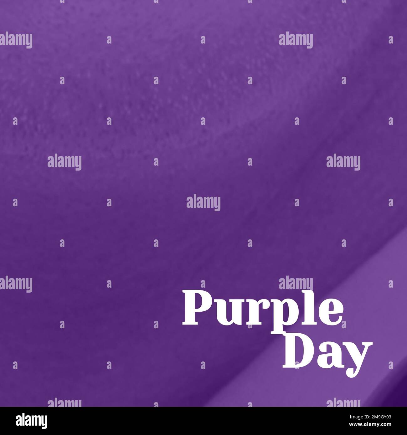 Composition of purple day text on purple background with copy space ...
