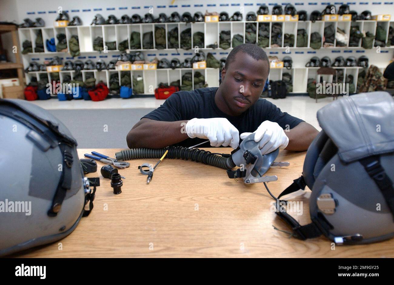 An Air Force Aircrew Life Support member from the 28th Air ...