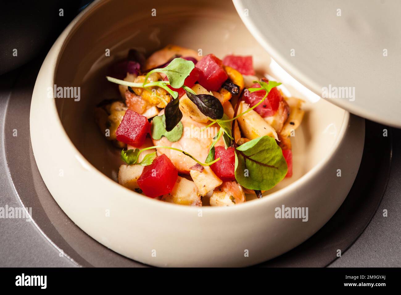 Bouillabaisse, Octopus, blue mussels, tuna, king prawns, Scottish ...