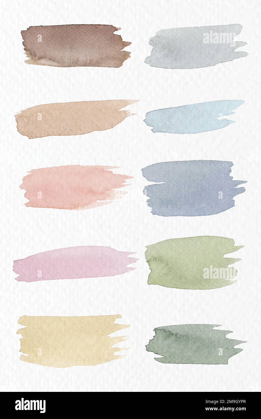 Watercolor brush strokes Stock Vector Images - Alamy