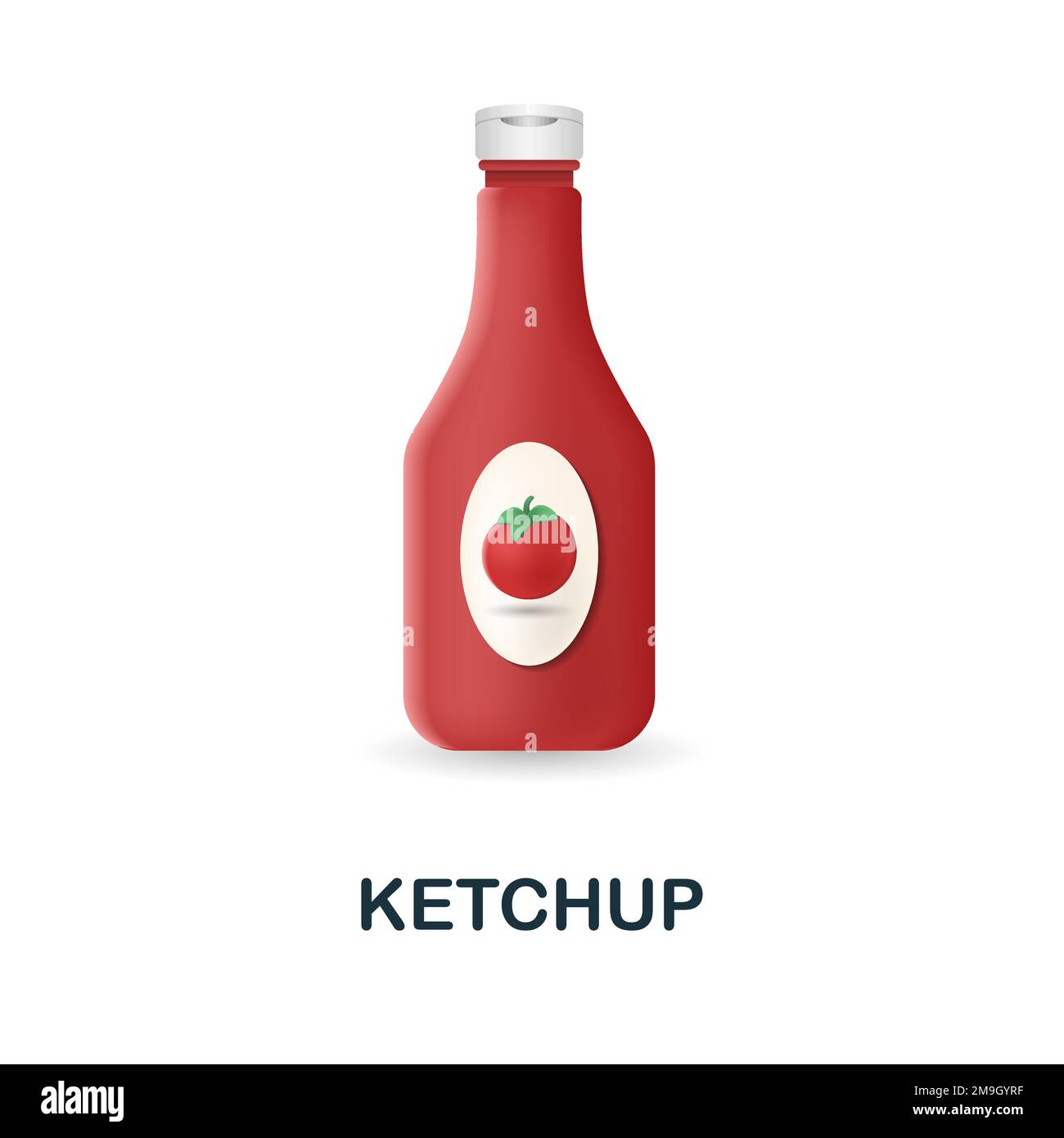 Ketchup icon. 3d illustration from food market collection. Creative ...