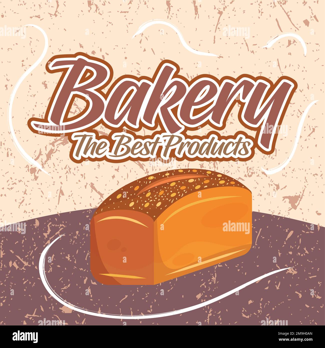 Colored retro bakery shop poster with bread Vector Stock Vector Image ...