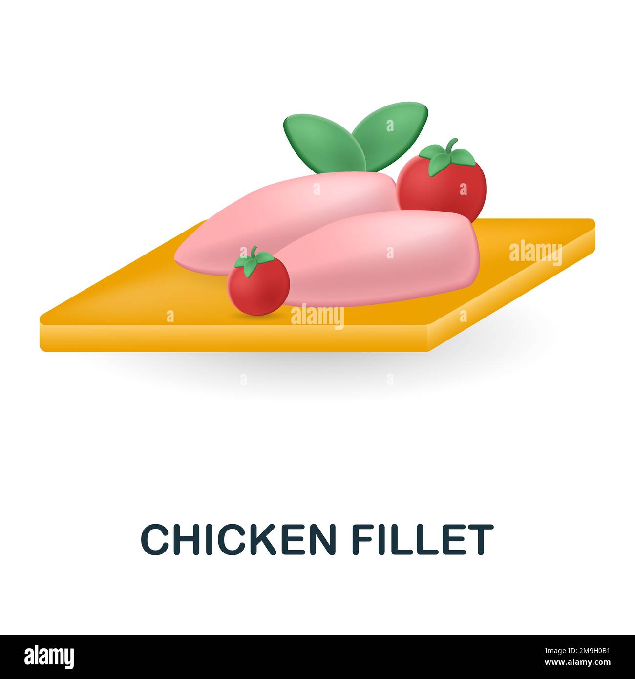 Chicken Fillet icon. 3d illustration from food market collection ...