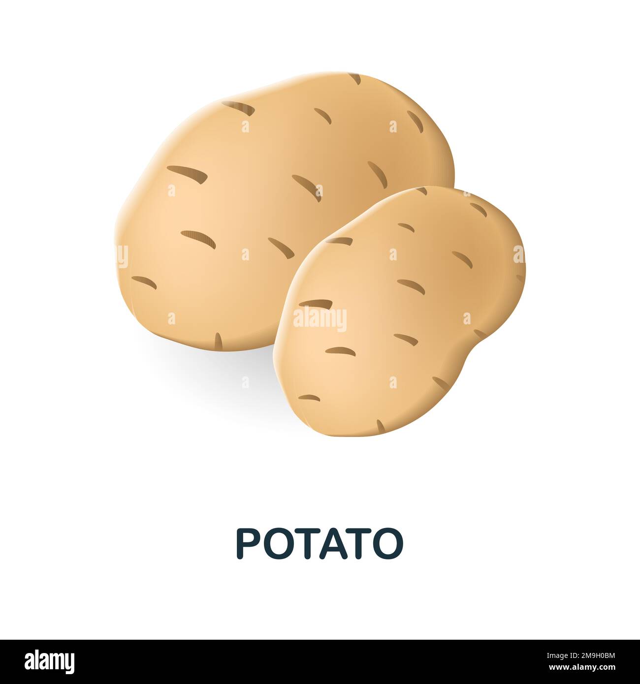 Potato icon. 3d illustration from food market collection. Creative ...