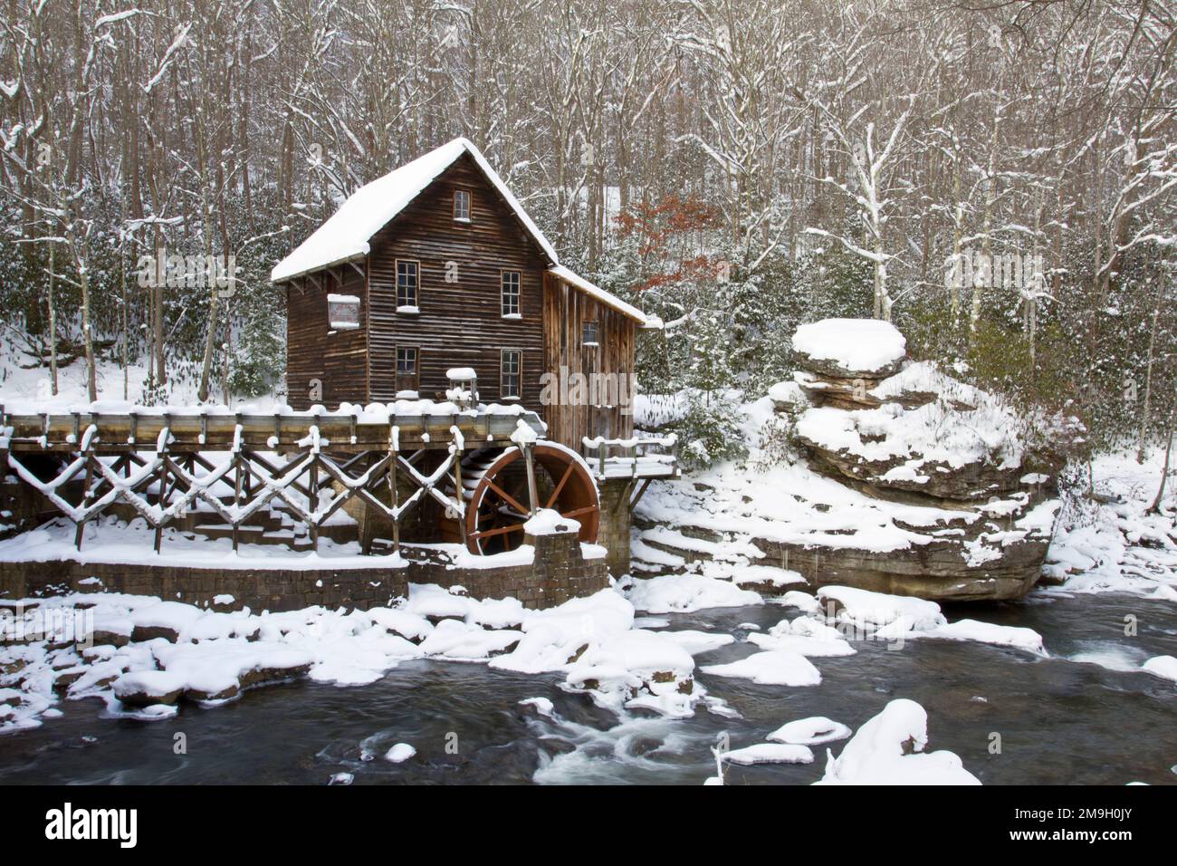Glade creek grist mill in winter hi-res stock photography and images ...