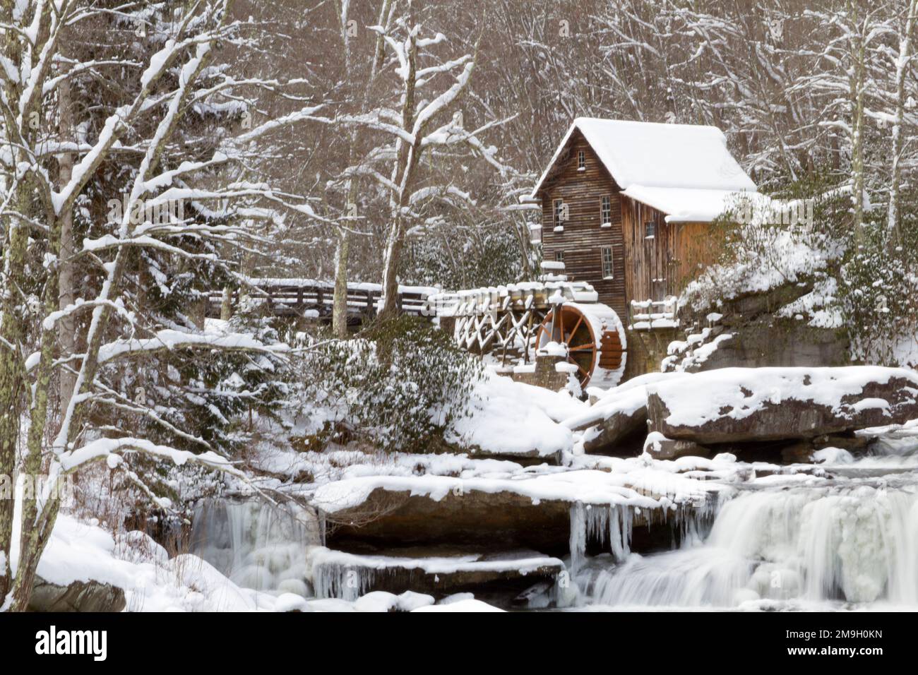 Glade creek grist mill in winter hi-res stock photography and images ...