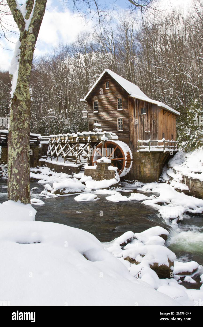 Glade creek grist mill in winter hi-res stock photography and images ...