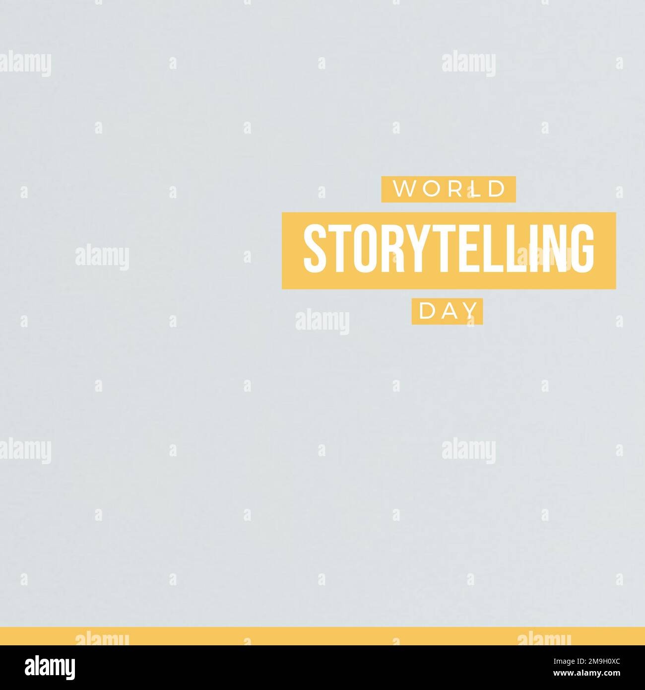 Composition of world storytelling day text over grey background with ...