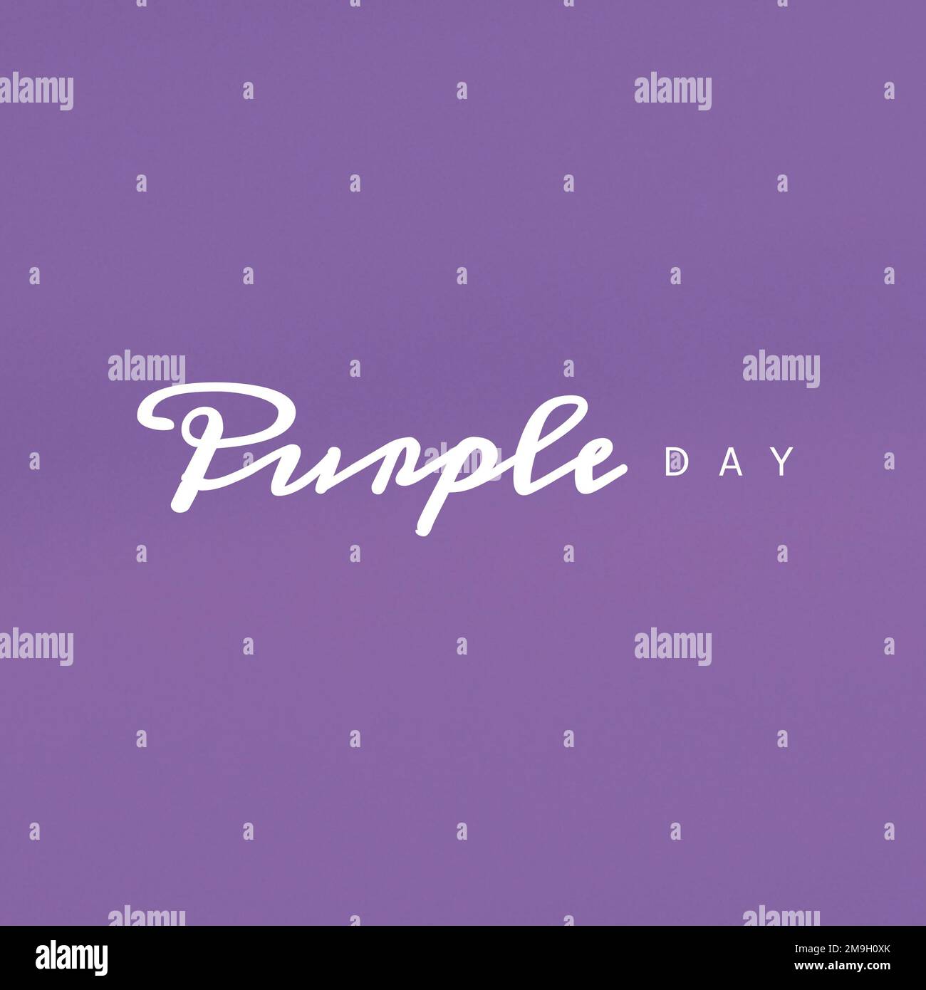 Illustrative image of isolated purple day text over purple background ...