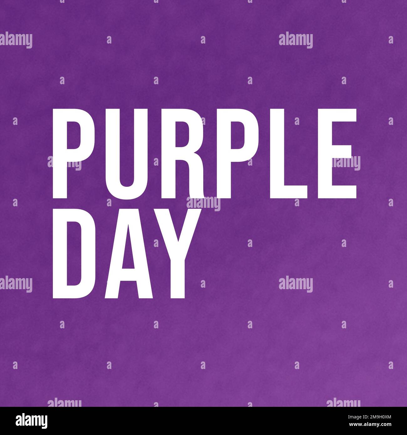 Illustrative image of purple day text against purple background, copy ...