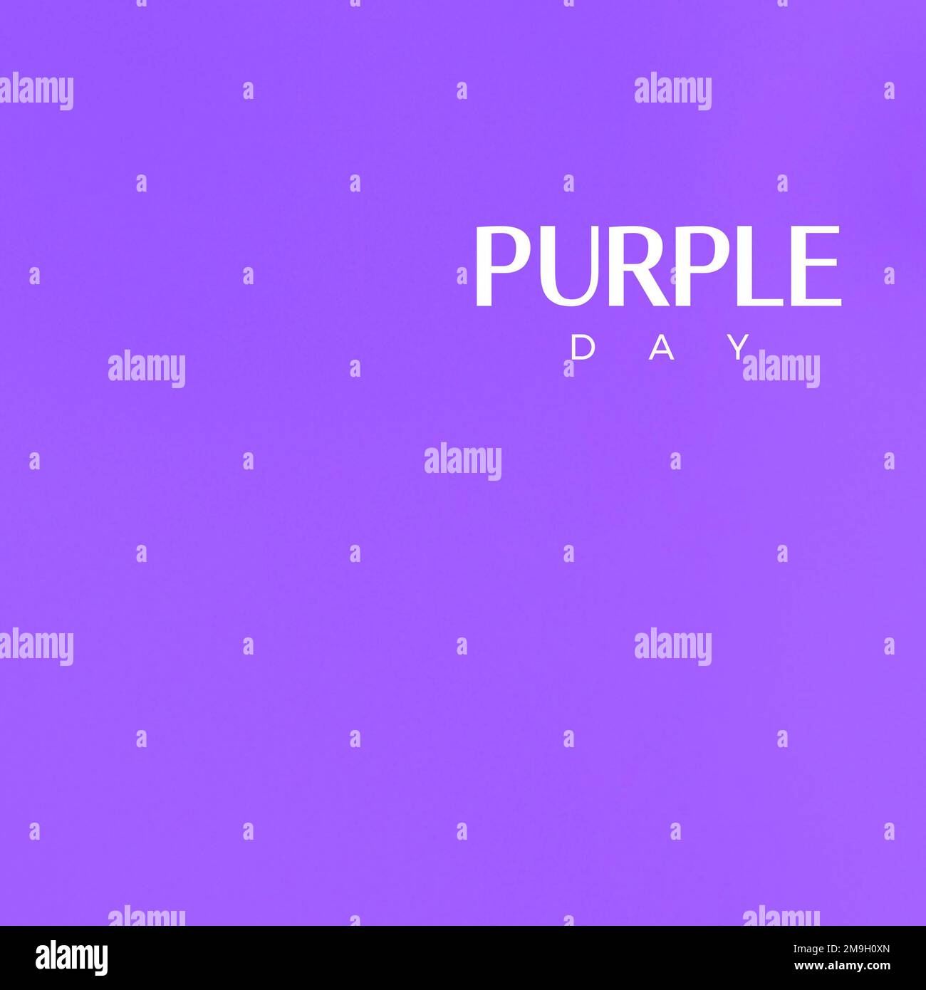 Illustration of purple day text isolated over purple background, copy ...