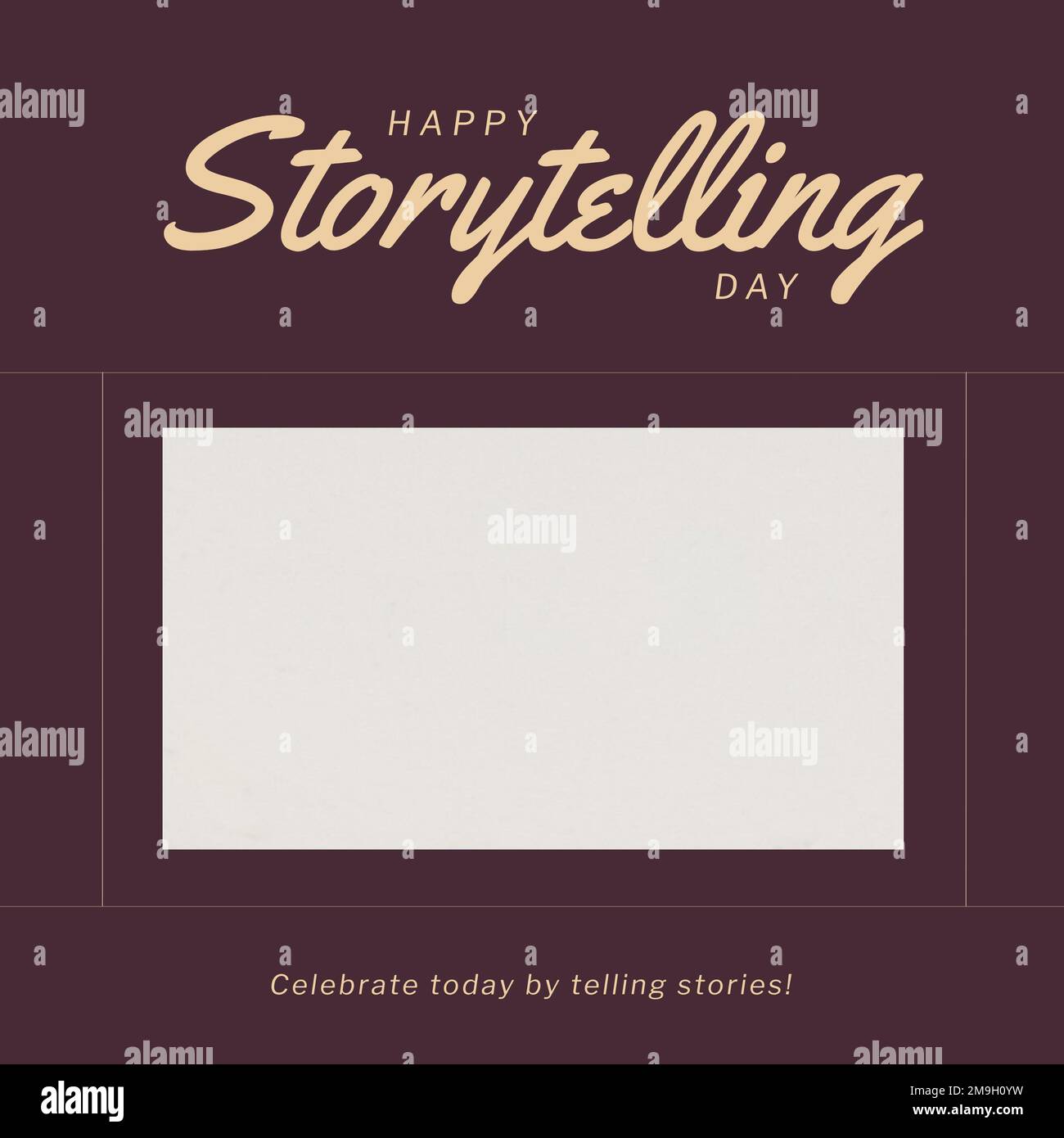 Composition of happy storytelling day text over white background with ...