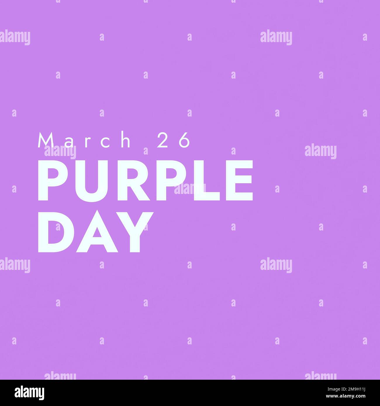 Illustration of 26 march and purple day text isolated against purple ...