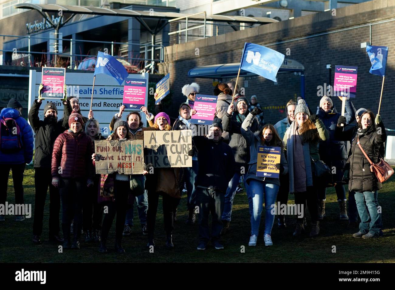 Members of the Royal College of Nursing (RCN) on the picket line ...