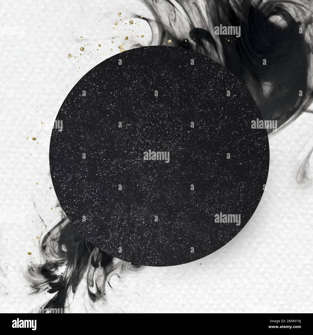 Round black abstract patterned background vector Stock Vector Image ...