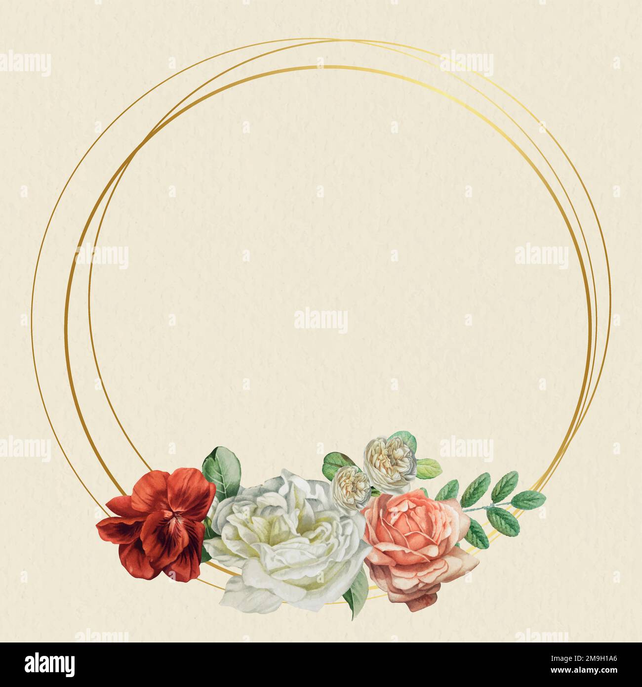 Wild flowers on beige Stock Vector Images - Alamy