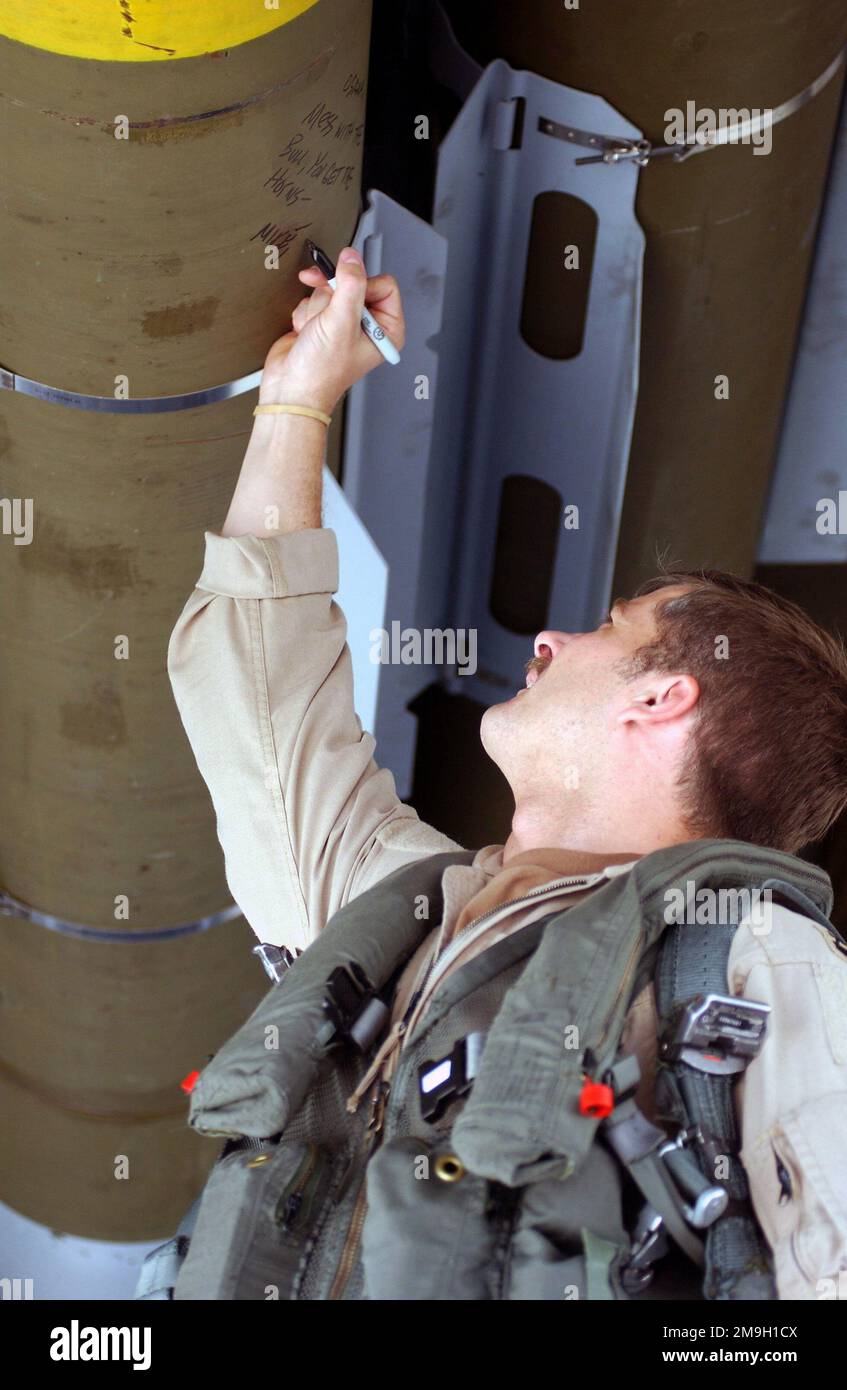 An Air Force B-1B Lancer pilot from the 28th Air Expeditionary Wing ...