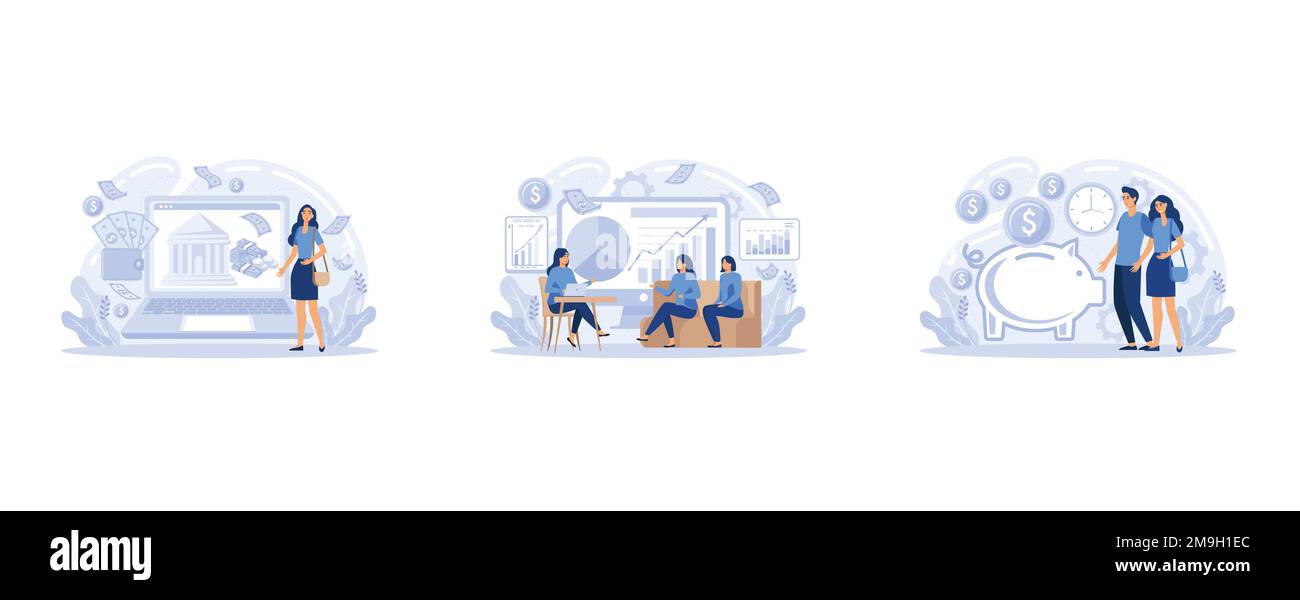 Online banking system, financial consulting, saving account. Mobile ...