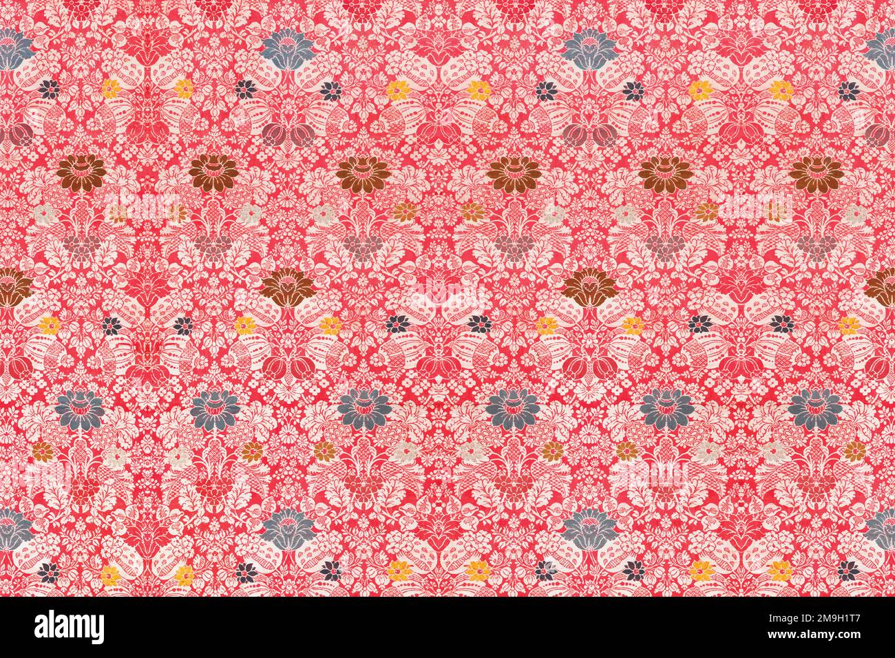 Floral vector red pattern background vintage style Stock Vector Image ...