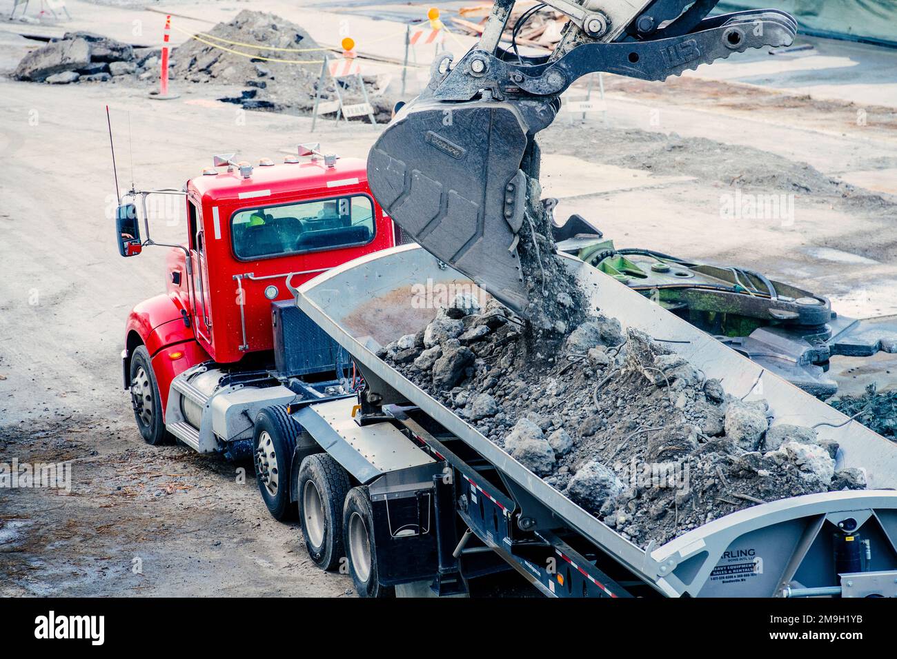 View of destruction of viaduct, Seattle, Washington, USA Stock Photo ...