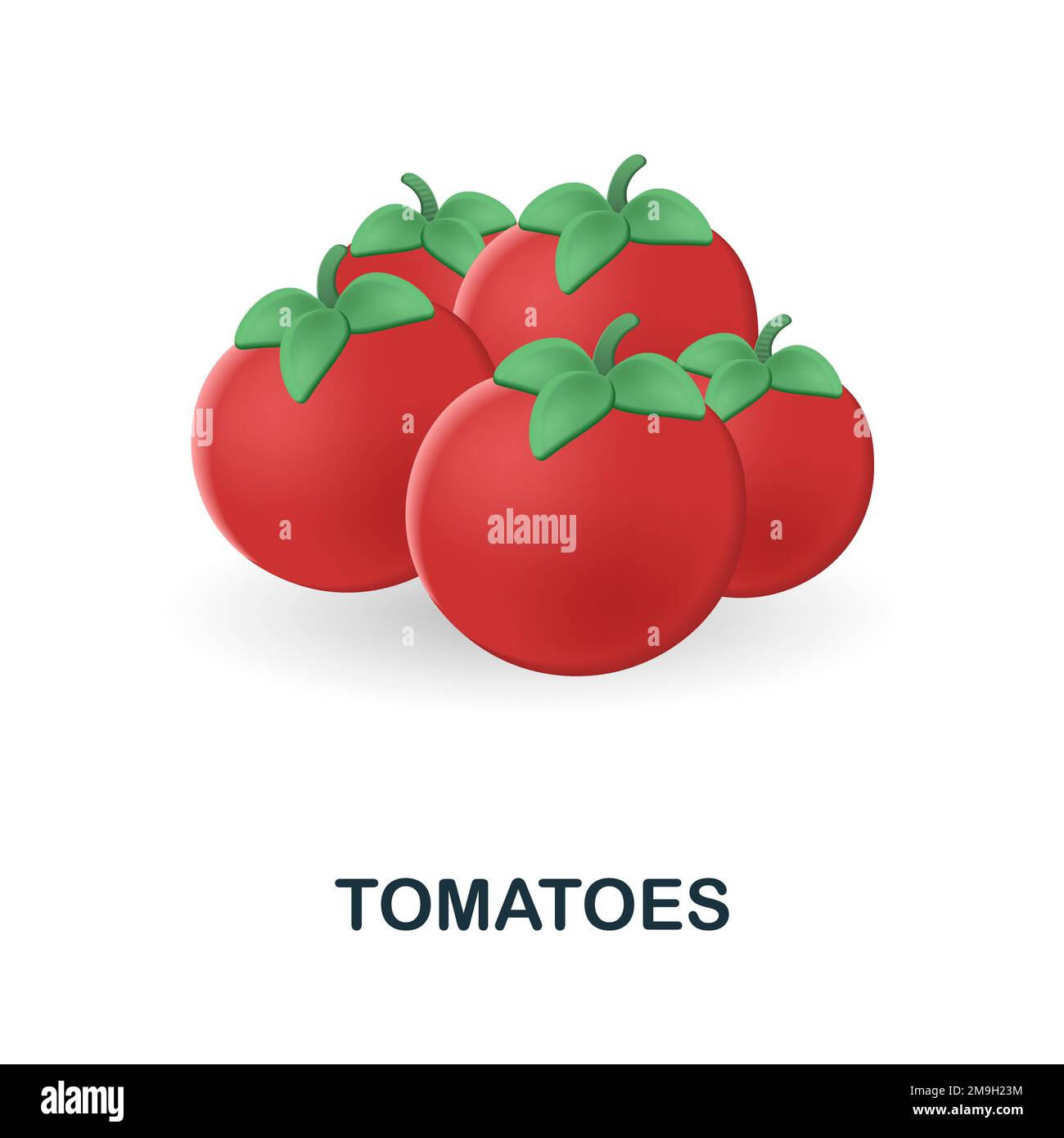 Tomatoes icon. 3d illustration from food market collection. Creative ...