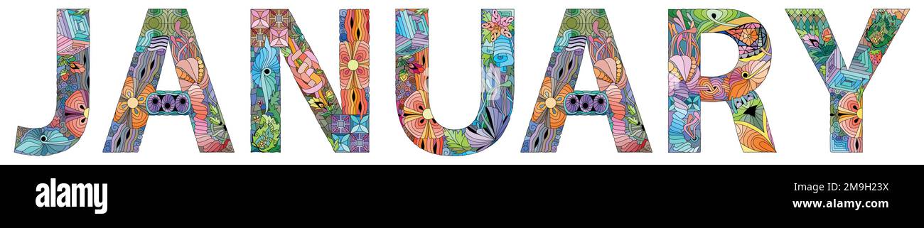 January word Cut Out Stock Images & Pictures - Alamy