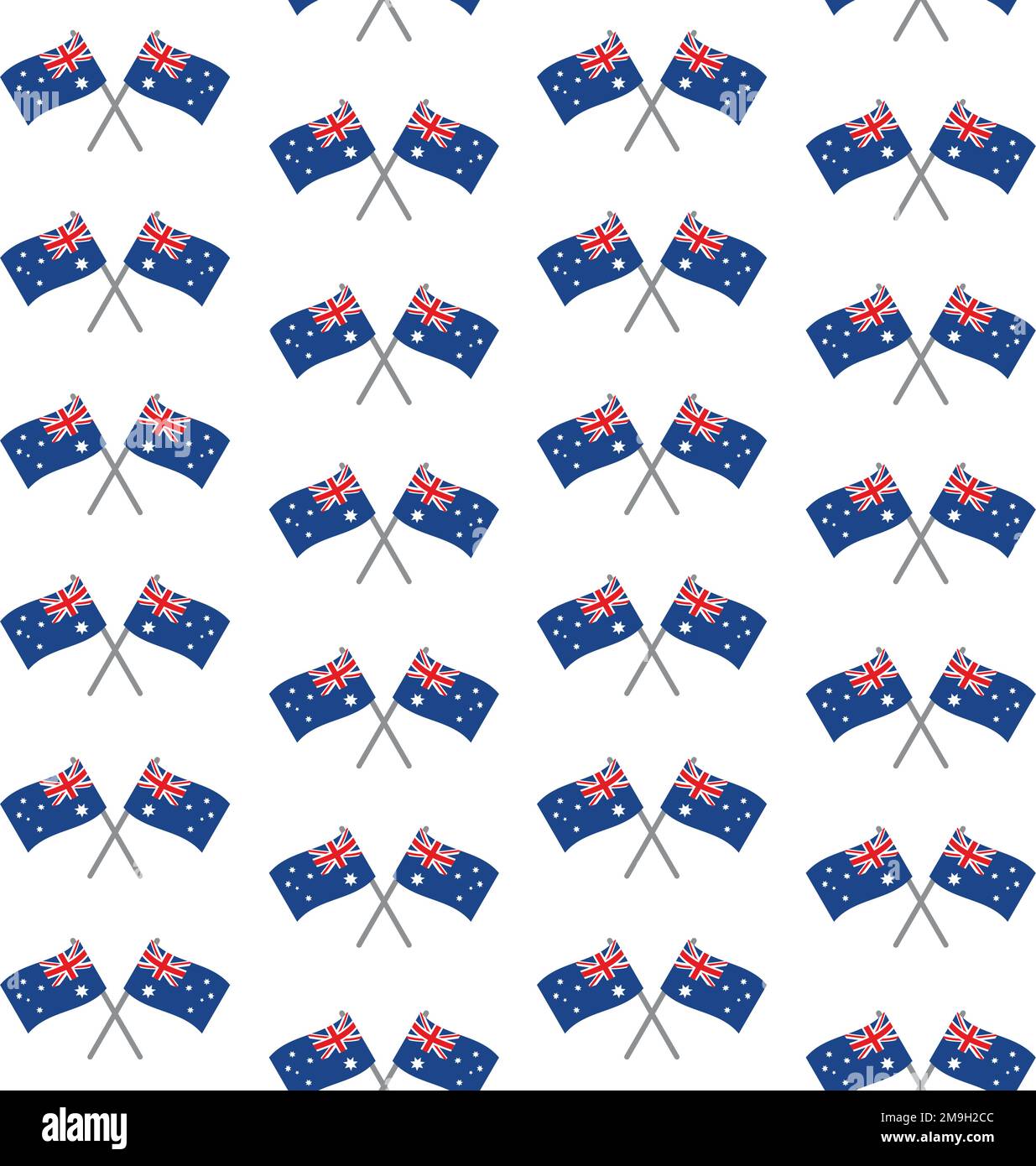 Vector seamless pattern of flat crossed Australian flag isolated on ...