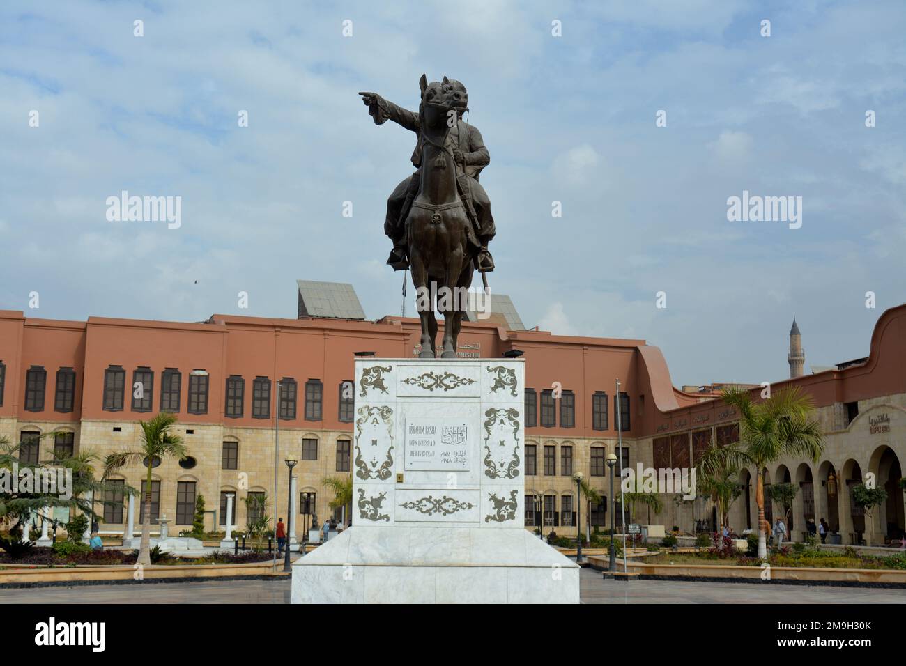 Cairo, Egypt, January 7 2023: Ibrahim Pasha statue on his horse from ...