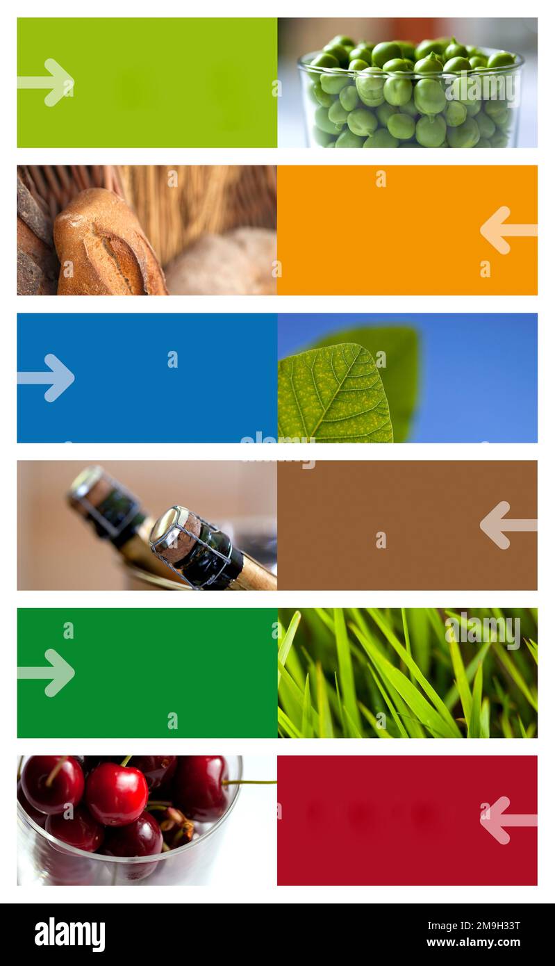 Illustrations And Arrows In Banners Stock Photo Alamy