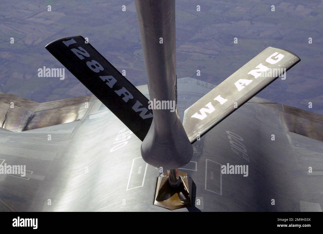 A close-up of the KC-135R Stratotanker from the 128th Air Refueling ...