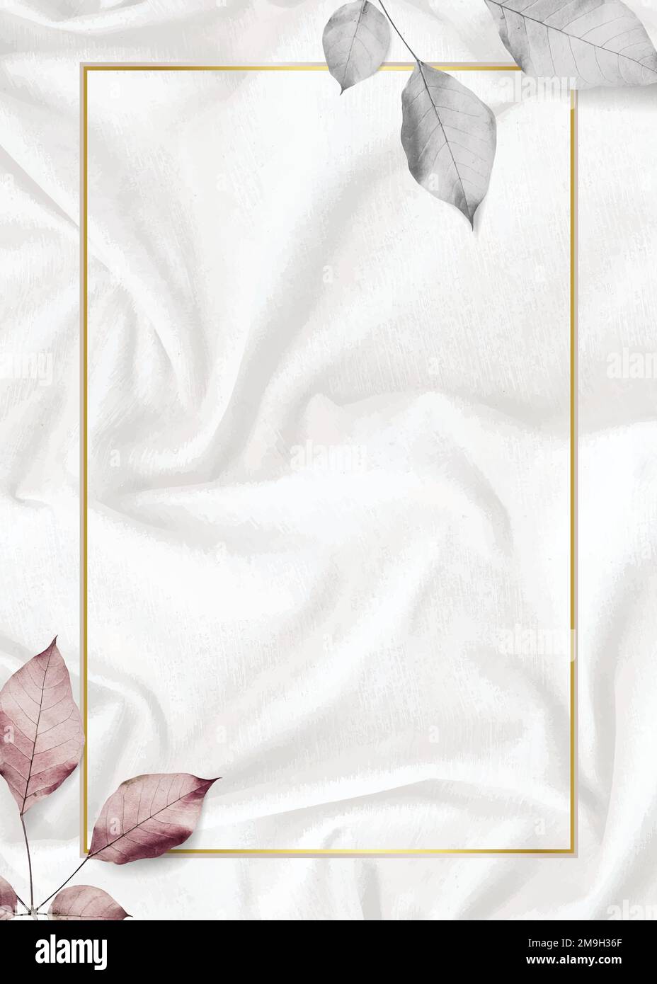 Rectangle gold frame with metallic leaf pattern silky background vector Stock Vector Image & Art ...