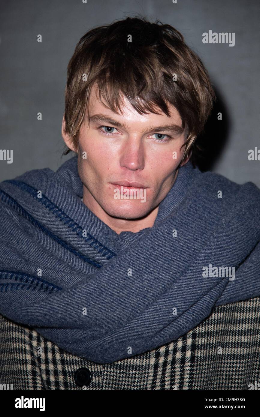 Paris, France. 18th Jan, 2023. Jordan Barrett attending the Hed Mayner ...