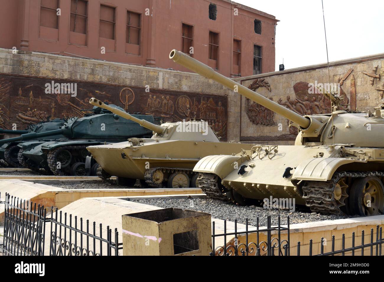 Cairo, Egypt, January 7 2023: old tanks, armored fighting vehicle used ...